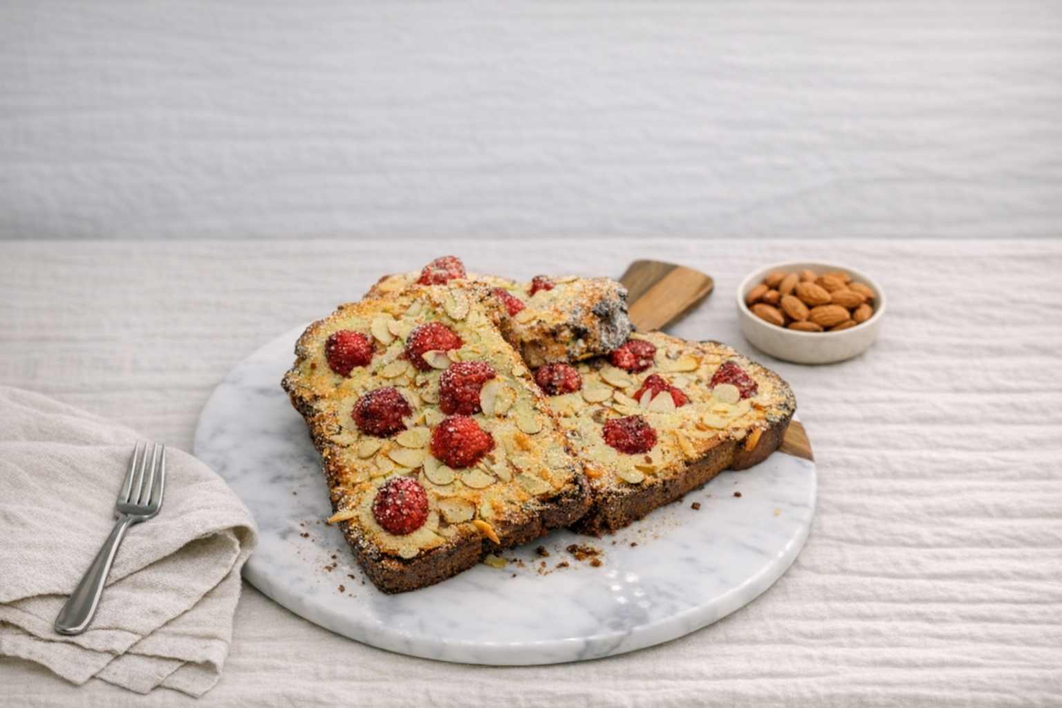 Matcha, Raspberry, and Almond Bostock